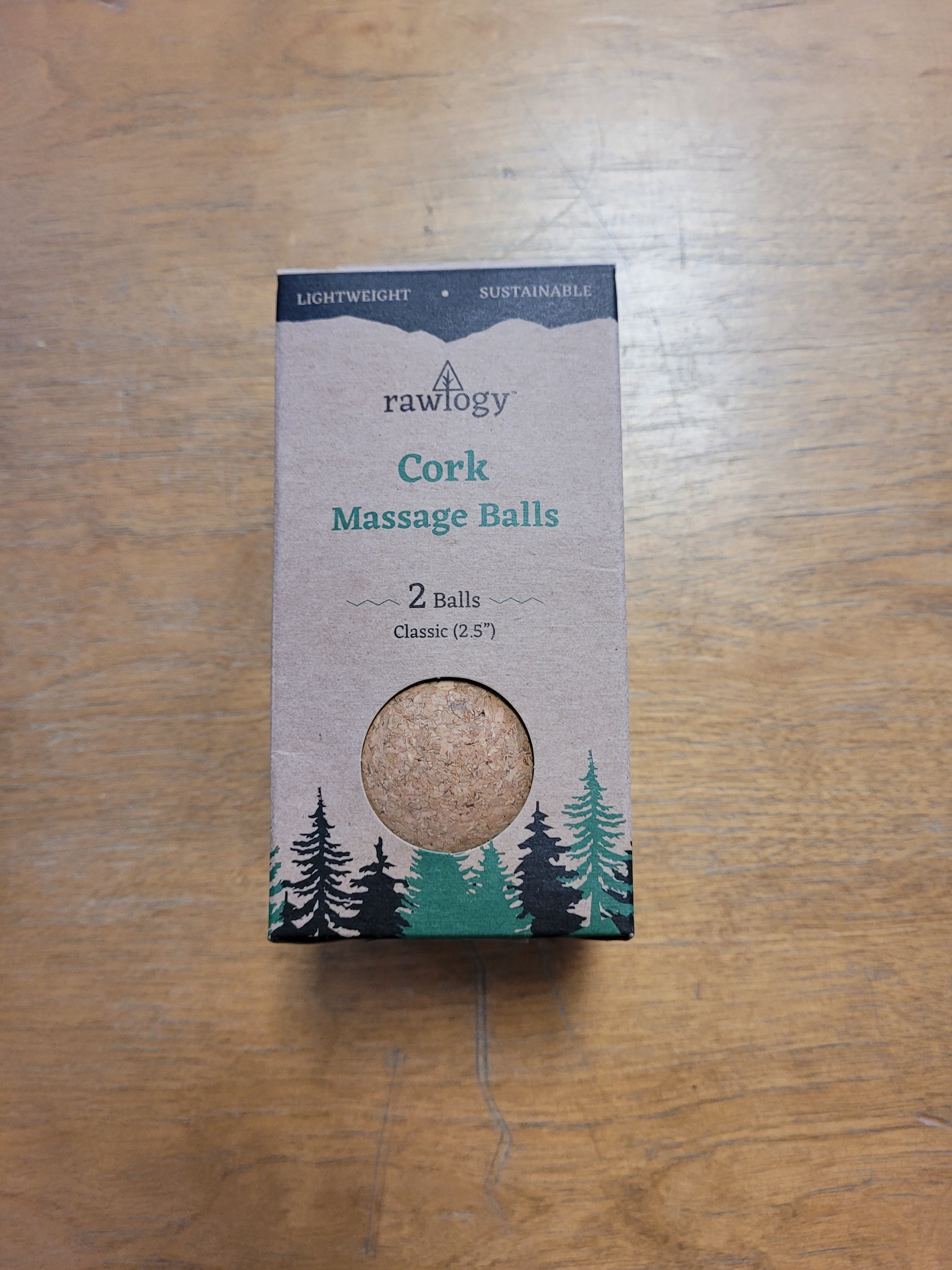 Rawlogy Cork Massage Ball Set Classic 2.5" with Travel Bag | Two Rivers ...